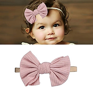 Globalsupplier inSowni 12 Pack Soft Stretchy Nylon Bow Headbands Hair Accessories for Baby Girls Toddlers Newborns Infants Kids
