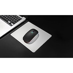 Wireless Bluetooth Mouse,LED Rechargeable Slim Silent Laptop Mouse,Portable(BT5.2+USB Receiver)Dual Mode Computer Mice,Quick Precise Responsiveness Control Laptop,Desktop Computer,Tablet,phone.(Black)