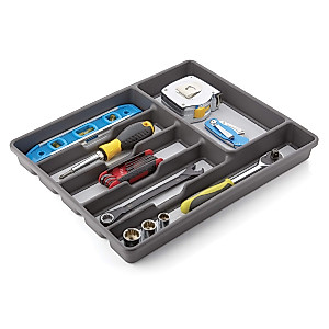 Copco Basics 6 Compartment Organizer, Charcoal Gray/Light Gray