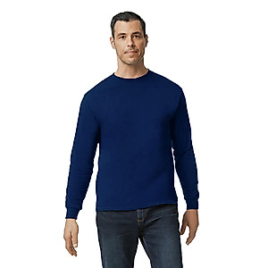 Gildan Men's Heavy Cotton Long Sleeve T-Shirt, Style G5400, 2-Pack, Navy, X-Large