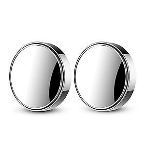 360° Rotary Push Car Rear View Mirror, Sliver
