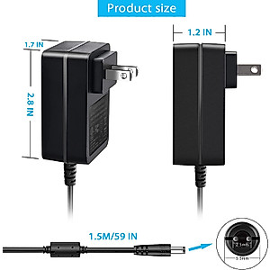 16.8V 2A Charger for Massage Gun, AC 100-240V DC 16.8V 1A 2A Power Supply Adapter for LifePro Sonic, Sonic Mini, Sonic Pro,Fusion X, Sonic Pro,14.4V 14.8V 16.8V 4-String Lithium Battery Pack