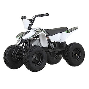 SYX MOTO ATV CUB Electric Mini Dirt Quad 4 Wheeler EPA Approved for kids up to 110lbs,BLACK