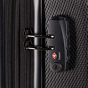 SwissGear 7272 Energie Hardside Luggage Carry-On Luggage With Spinner Wheels & TSA Lock, Black, 19”