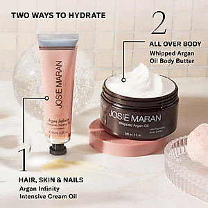 Josie Maran Argan Infinity Cream Intensive Creamy Oil - Moisturize Dry Areas with One Creamy Oil, Infinite Possibilities - (65ml/2.2oz)