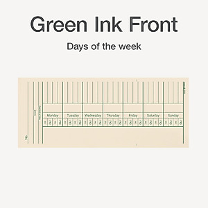 Adams Time Cards, Weekly, 2-Sided, Overtime Format, 3-3/8" x 8-1/4", Manila, Green/Red Print, 200-Count (9660-200)