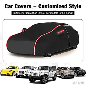 AI HUI Waterproof Car Cover Compatible with Toyota Supra GR A90 A91 (2020-2023), Car Cover Waterproof All Weather for Automobiles, Custom Full Exterior Covers with Zipper Cotton