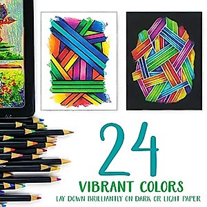 Crayola Signature Blend & Shade Soft Core Colored Pencils in Tin, Gift - 24 Count, Blend & Shade Colored Pencils