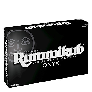 Rummikub Onyx Edition - Sophisticated Set with Unique Black Rummikub Tiles and Vibrantly-Colored Engraved Numbers by Pressman, Multi Color