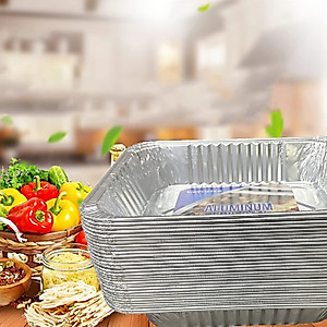 Waytiffer Aluminum Pans 9x13 Disposable Foil Pans (10 Pack) Half Size Deep Steam Table Pans Extra Thick for Baking, Cooking, Roasting, Heating, Serving & Lining Steam-Table Trays
