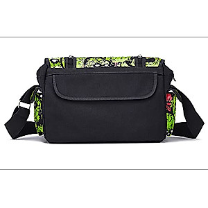 MEOKIM Gothic Backpack Canvas Backpack Printed Skull Backpack Halloween Backpack (Green Tote Bag)