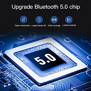 Qiopertar Bluetooth Neckband Headphones HD Stereo Clear Sound Sporty and Ergonomic Neck Hanging Design Noise Cancelling Mic Wireless Earphones for Workouts Home Party Sports