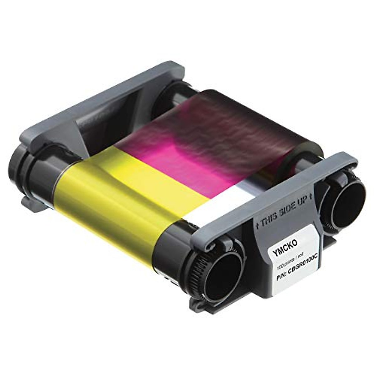 2 x Evolis Badgy CBGR0100C Color Ribbon - YMCKO - 100 Prints with Bodno Software Demo