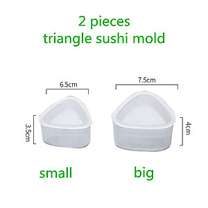 Set of 2 Triangle Sushi Mold, Sushi Mold Rice Mold DIY Tool