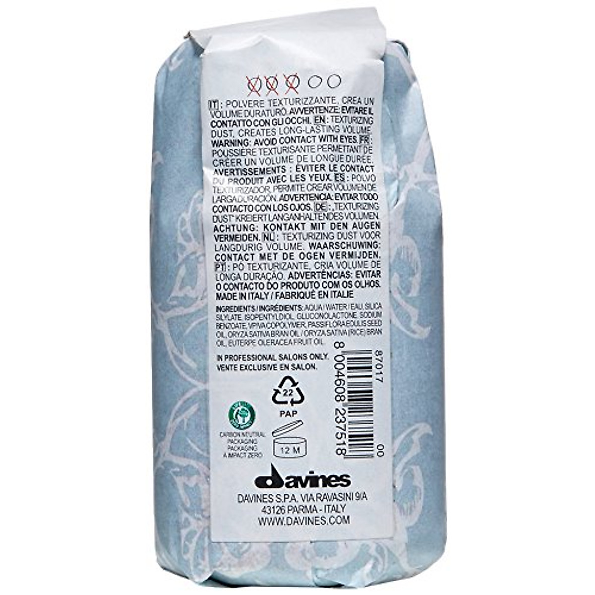 Davines This is a Texturizing Dust, Volumizing Powder Spray For Long-Lasting Volume And Workable Texture, No Residue Matte Effect, 0.28 Oz