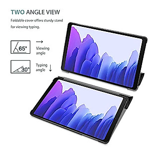 ProCase Smart Case for Galaxy Tab A7 10.4" 2022 2020(SM-T500/T503/T505/T507/T509) with Tempered Glass Screen Protector, Slim Stand Hard Shell Protective Smart Cover for Galaxy Tab A7 10.4 Inch -Black