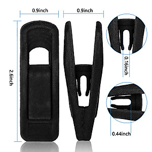 Tinfol 50pc Velvet Hangers Clips, Black Strong Finger Flocked Clips, Large Opening Clip Clothes Hanger Clip, Pants Hangers Clips for Thin Clothes Hangers