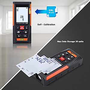 Laser Measure Mute Distance with 2 Bubble Levels, Measure Distance, Area and Volume HD50
