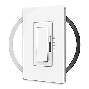 HitLights DimTech Smart Dimmer Switch for LED Lights, Controls DriveTech LED Dimmable Drivers Wirelessly, Works with Alexa and Google Home, Neutral Wire Required, Loads 700W, White Faceplate Included