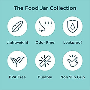 ZOKU - Insulated Food Canister, Wide Mouth Food Jar, Lightweight, Stainless Steel, Leakproof Thermos, Easy to Clean, BPA Free, For Adults and Kids (Silver) (16oz)