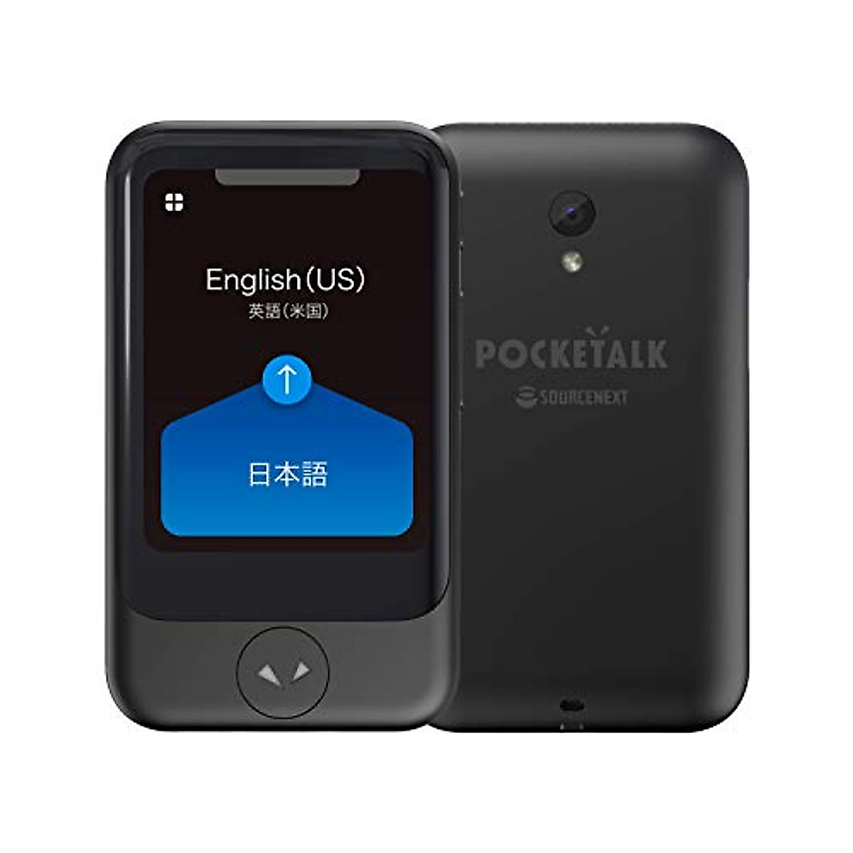 Pocketalk Model S Real Time Two-Way 82 Language Voice Translator with 2 Year Built-in Data and Text-to-Translate Camera & HIPAA Compliant/Black