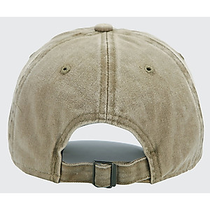 Edoneery Men Women Baseball Cap-Low Profile Adjustable Washed Cotton Golf Dad Hat Khaki