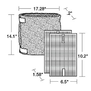 Honeywell HEPA Air Purifier Filter Value Kit – Includes 2 R HEPA Filters and 1 A Pre-Filter Roll with Cutting Template
