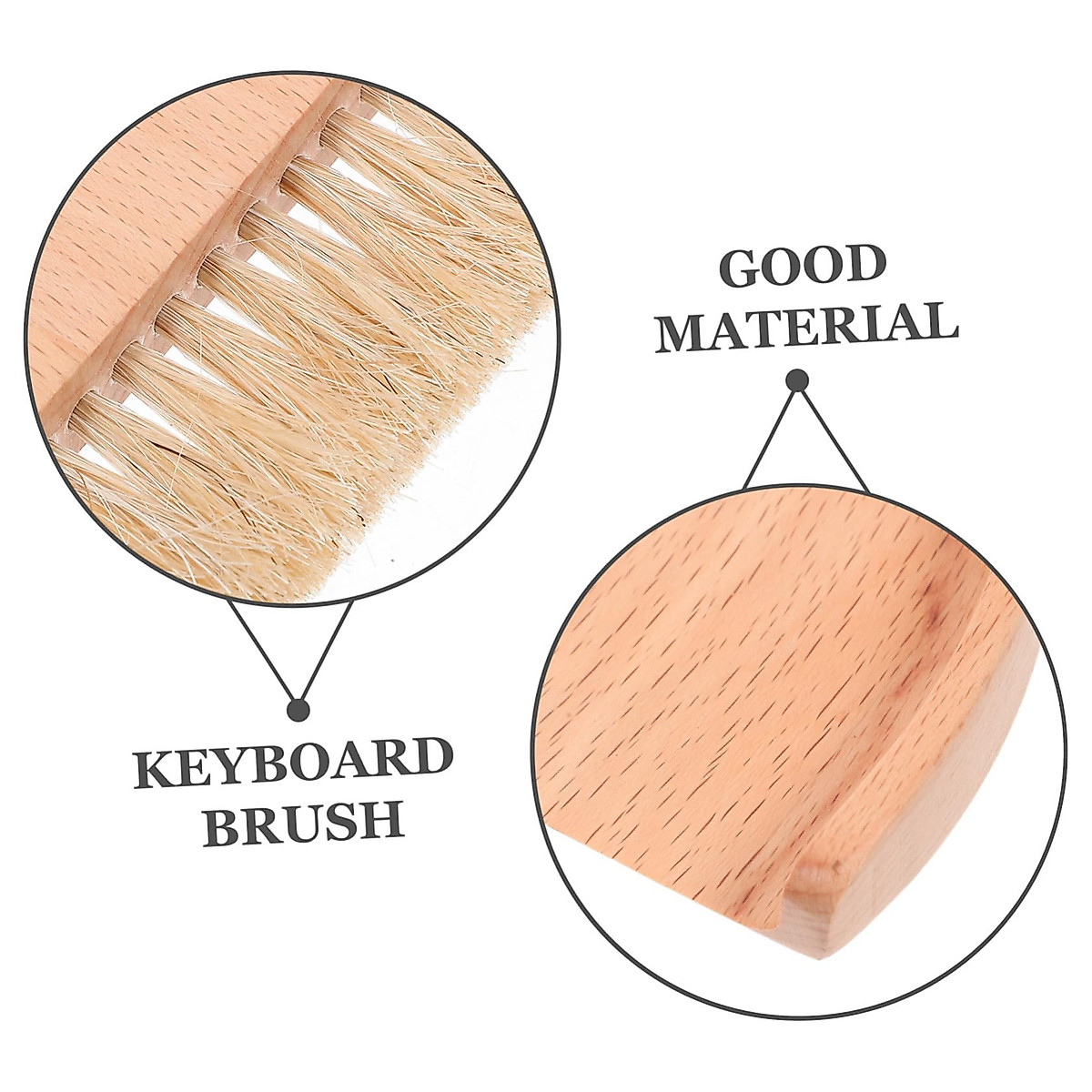 TOKIDNY 1 Set Dustpan Brush Crevice Cleaning Tools Brush Dustpan Window Gaps Broom Mini Hand Broom and Dustpan Mustache Hand Broom Cat Litter Cleaning Broom Keyboard Broom Car White Wooden