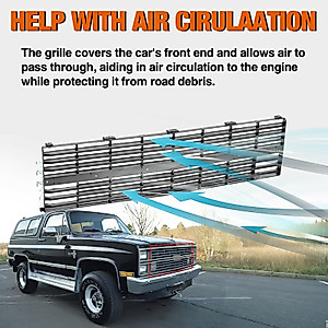 CarPartsDepot 400-15740, Grill Grille Material Black Plastic W/Molding Hole GM1200125 14043881 by CarPartsDepot