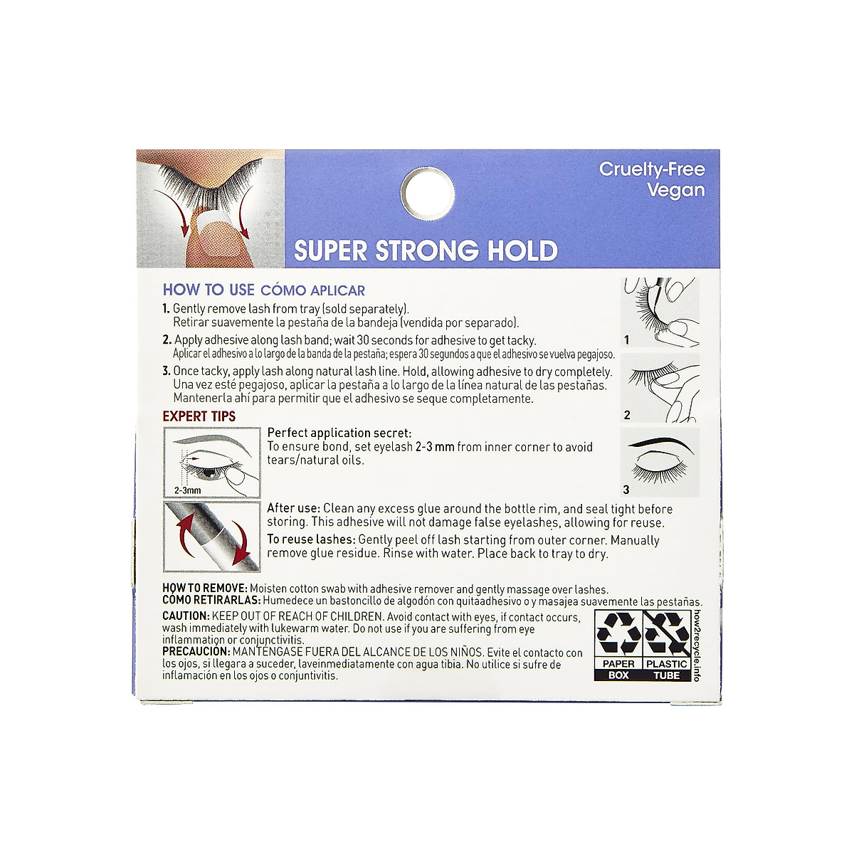 KISS Lash Couture Clear Strip Lash Adhesive with Biotin & Blueberry Extract, Latex-Free, Dermatologist Tested, Contact Lens Friendly, Strong Hold, Gentle Formula, with Brush Tip Applicator, 0.17 Oz.