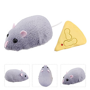 STOBOK 1set Remote Control Mouse Model Remote Control Toy Chew Toys Toy Rc Toy Rc Pets Cat Toy Cat Teasing Toy Cat Playing Toys Realistic Mouse Toy Electronic Component