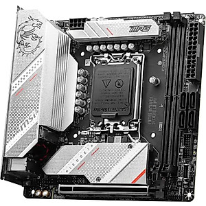 MSI MPG B760I Edge WiFi Gaming Motherboard (Supports 12th/13th Gen Intel Processors, LGA 1700, DDR5, PCIe 5.0, M.2, 2.5Gbps LAN, USB 3.2 Gen2, Wi-Fi 6E, Mini-ITX)