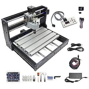CNCTOPBAOS Upgrade CNC 3018 Pro 3 Axis DIY Mini CNC Router Kit with GRBL Remote Control Offline Controller PVC PCB Acrylic Plastic Wood Cutting Engraving Carving Milling Machine