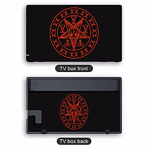 Satanic Wiccan Symbols Goat Sticker Skin for Switch/Switch Lite, Full Set Cute Stickers Protector Cover for Switch Console Joy-Con Dock for Switch