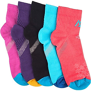 Veatree 5 Pairs Women Cushioned Moisture Wicking Socks for Hiking Trekking Running Camping Outdoor