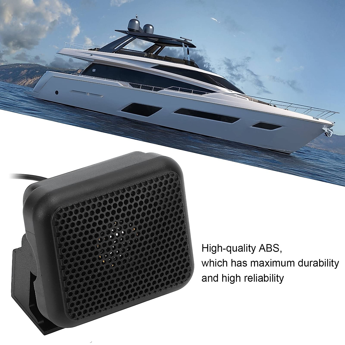 Radios External Speaker, 3W 8Ω Black ABS Two Way Universal CB External Speaker, for Audio Speakers with External Speakers, Car Radio, Small Speakers