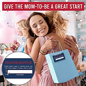 25 Baby Shower Diaper Raffle Tickets For Baby Shower Boy - Nautical Baby Shower Games For Boys, Diaper Raffle Cards, Baby Raffle Tickets, Baby Shower Invitation Inserts, Baby Shower Ideas