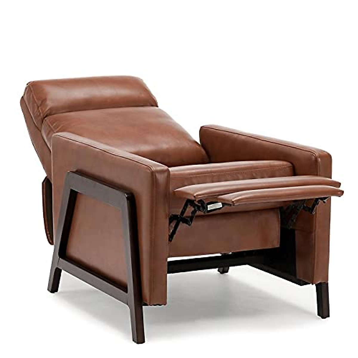 Comfort Pointe Maxton Caramel Push Back Faux Leather Recliner