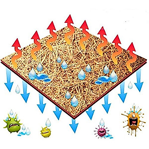 Hamiledyi Reptile Carpet Natural Coconut Fiber Tortoise Carpet Mat for Pet Terrarium Liner Reptile Supplies for Lizard Snake Chamelon Turtle Bedding Bunny Rabbit Mat (2*Sheets)