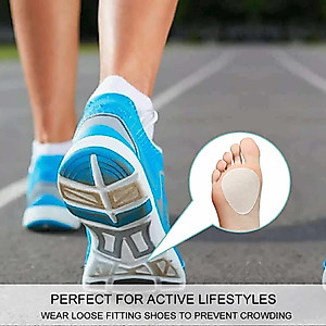 Metatarsal Felt Foot Pads (1/4" Thick- 18 Pieces) Metatarsal Pads for Pain Relief Forefoot, Ball of Foot Cushions for Women & Men Plantar Fasciitis Neuroma