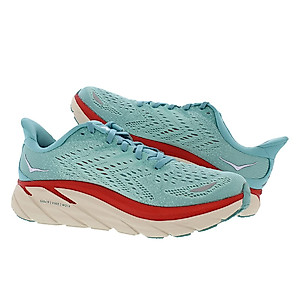 HOKA ONE ONE Clifton 8 Womens Shoes Size 7.5, Color: Aquarelle/Eggshell Blue
