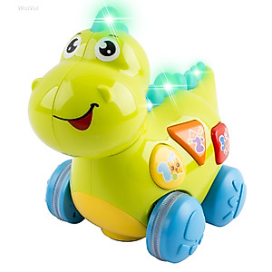 WolVolk Talking Dinosaur Toy with Lights and Sounds for Kids - Teaching, Learning, Activity, Walking & Fun Action