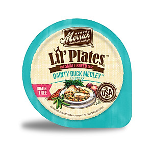 Merrick Lil’ Plates Grain Free And Gluten Free Natural Wet Dog Food For Small Dogs, Soft Dainty Duck Medley - (Pack of 12) 3.5 oz. Tubs