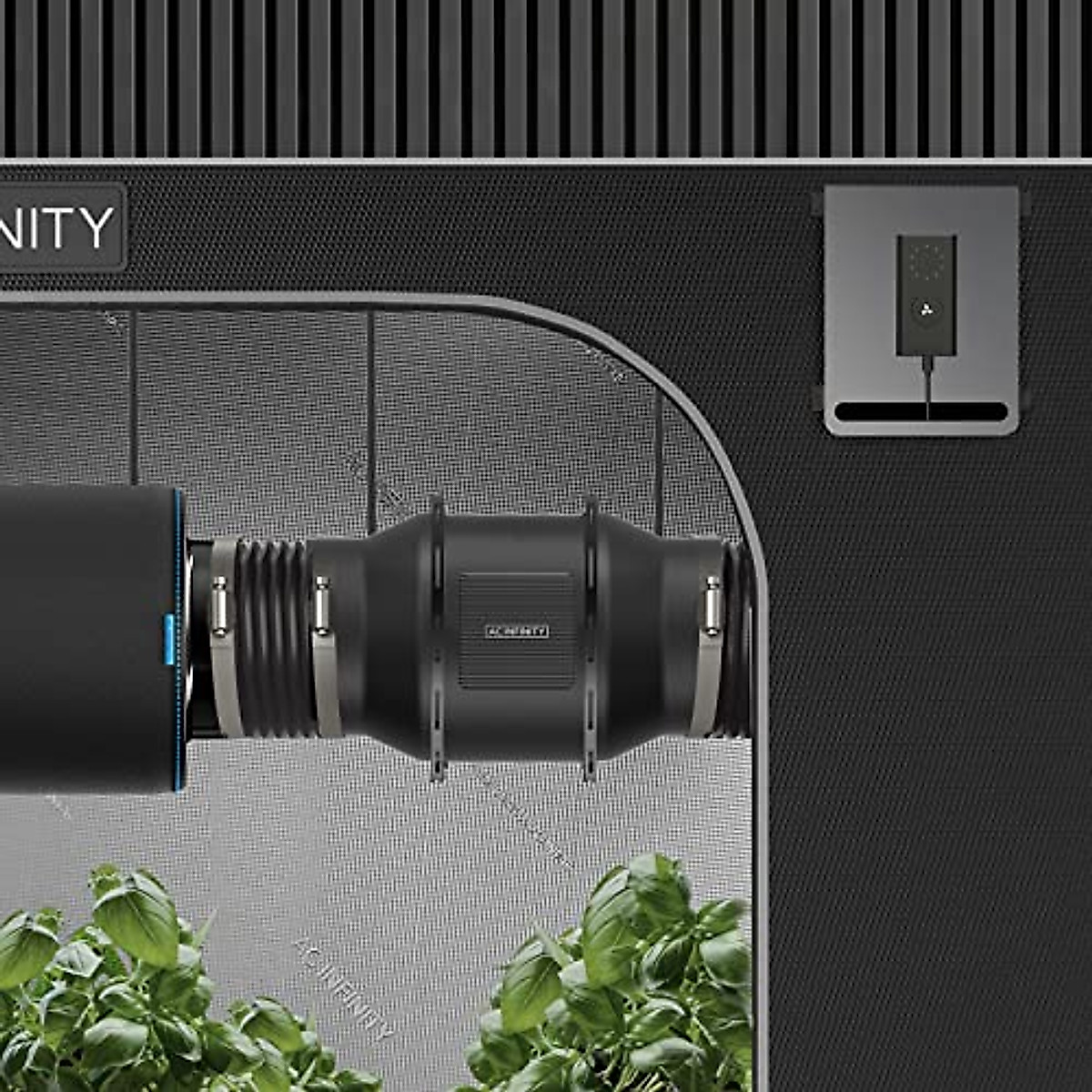 AC Infinity CLOUDLINE A4, Quiet 4” Inline Duct Fan with Speed Controller, EC Motor - Ventilation Exhaust Fan for Heating Cooling Booster, Grow Tents, Hydroponics