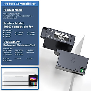 OFFICENTER C9345 Ink Maintenance Box for EcoTank ET-16600 ET-16650 WF-7840 ET-5850 ET-8550 WF-7310 WF-7820 ET-5880 ET-5800 ET-8500 EC-C7000 ST-C8000 ST-C8090 Printer
