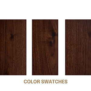 NTC Adept Wooden Bed Frame with Headboard, Crafted from Walnut, Rubber Wood with Silent Slats and Wood Central Supports, 1000 Lb Capacity, Effortless Assembly, Queen - Dark Walnut