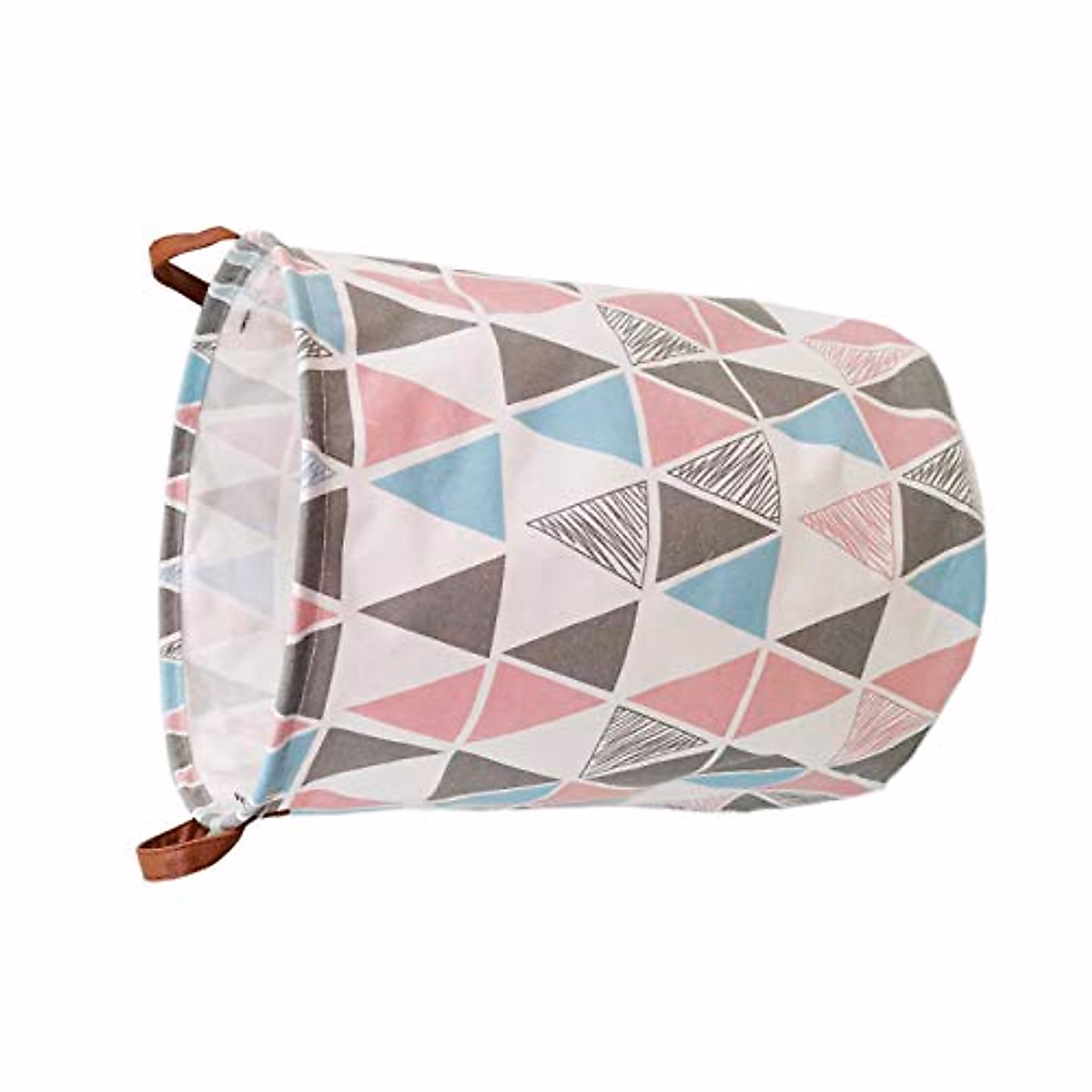 Hehoilam Storage Baskets Waterproof Foldable Organizer Large Storage Bins for Dirty Clothes Home and Office Toy Organizer Laundry Hamper(Pink triangle)