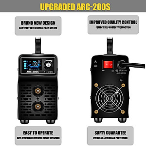 SSIMDER Stick Welder Machine ARC/LIFT TIG 2 In 1 Welding Machine Mini ARC Welder ARC200S 110v/220v Hot Start ARC Force Anti-Stick Portable ARC/TIG Welder With Smart LCD IGBT Digital Welder