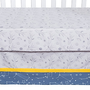 Trend Lab Galaxy 3 Piece Crib Bedding Set, Can Be Used As A Blanket Or A Playmat for Tummy Time, Includes Quilt, Fitted Crib Sheet and Skirt