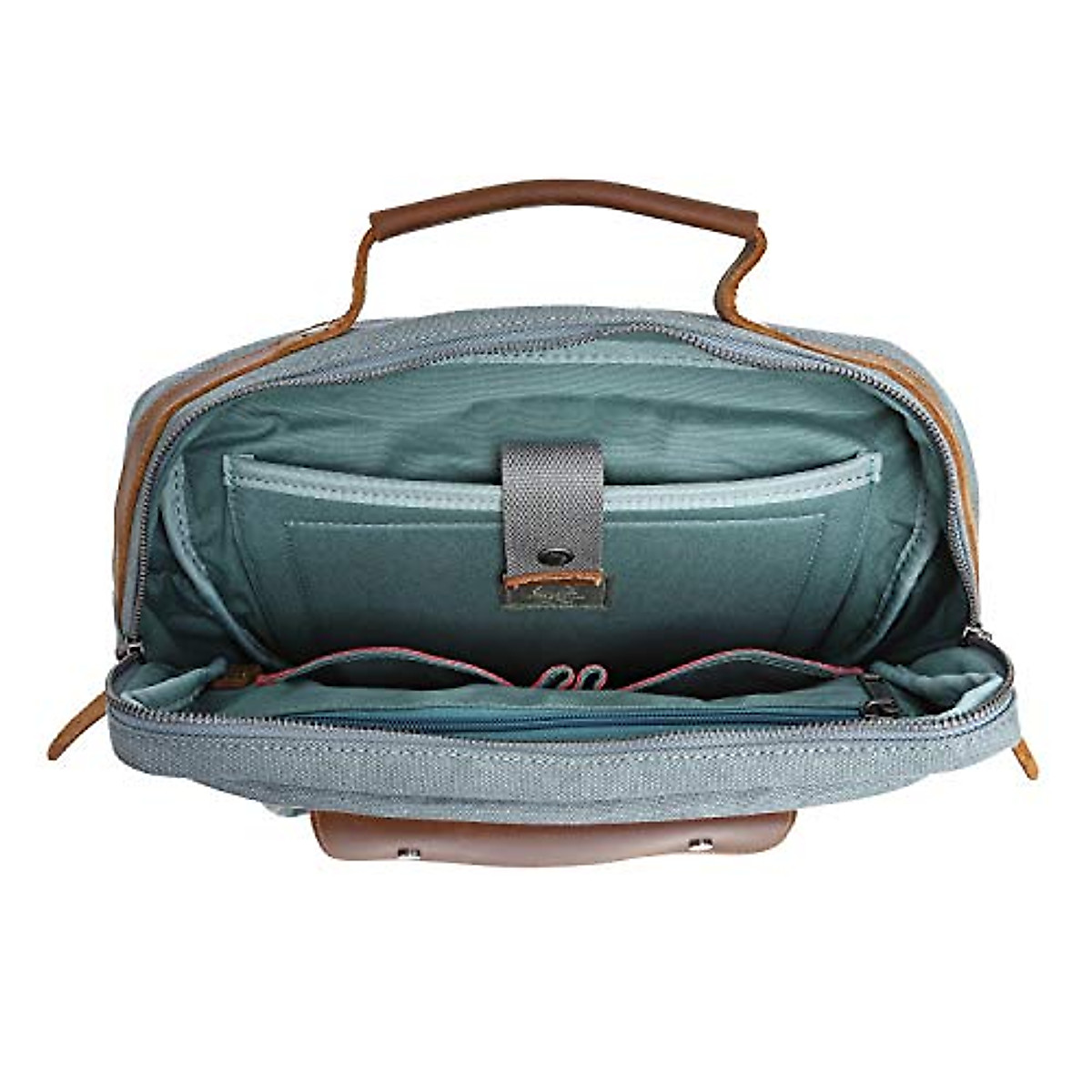 TSD Brand Valley Hill Canvas Backpack (Teal)